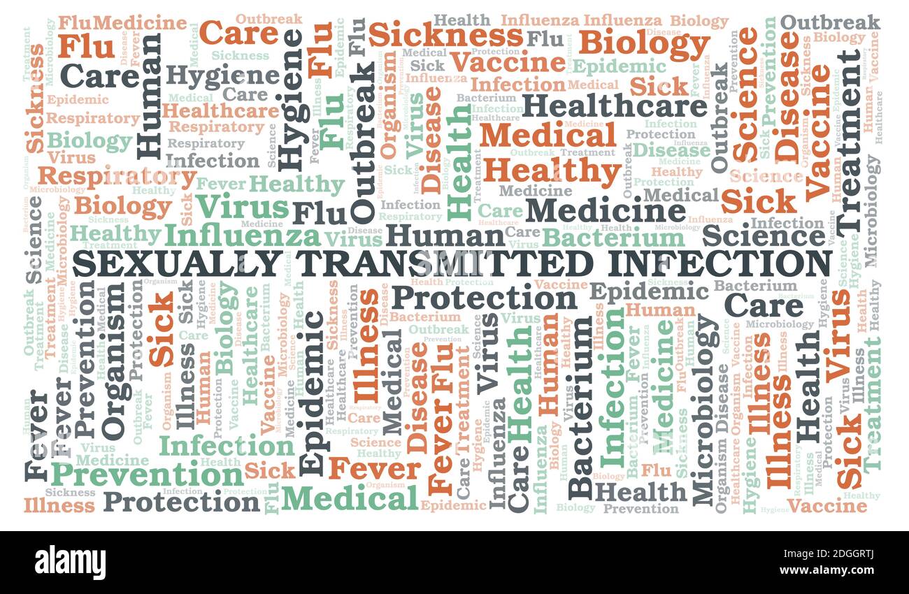 Sexually Transmitted Infection typography word cloud create with text ...