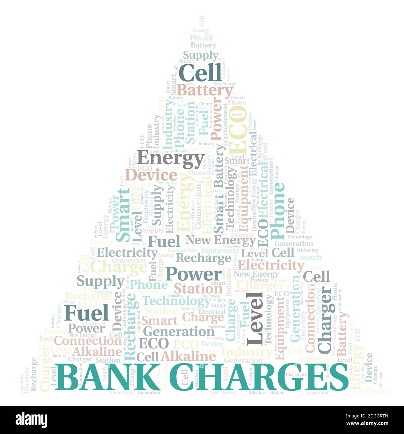 Bank Charges typography word cloud create with text only Stock Photo ...