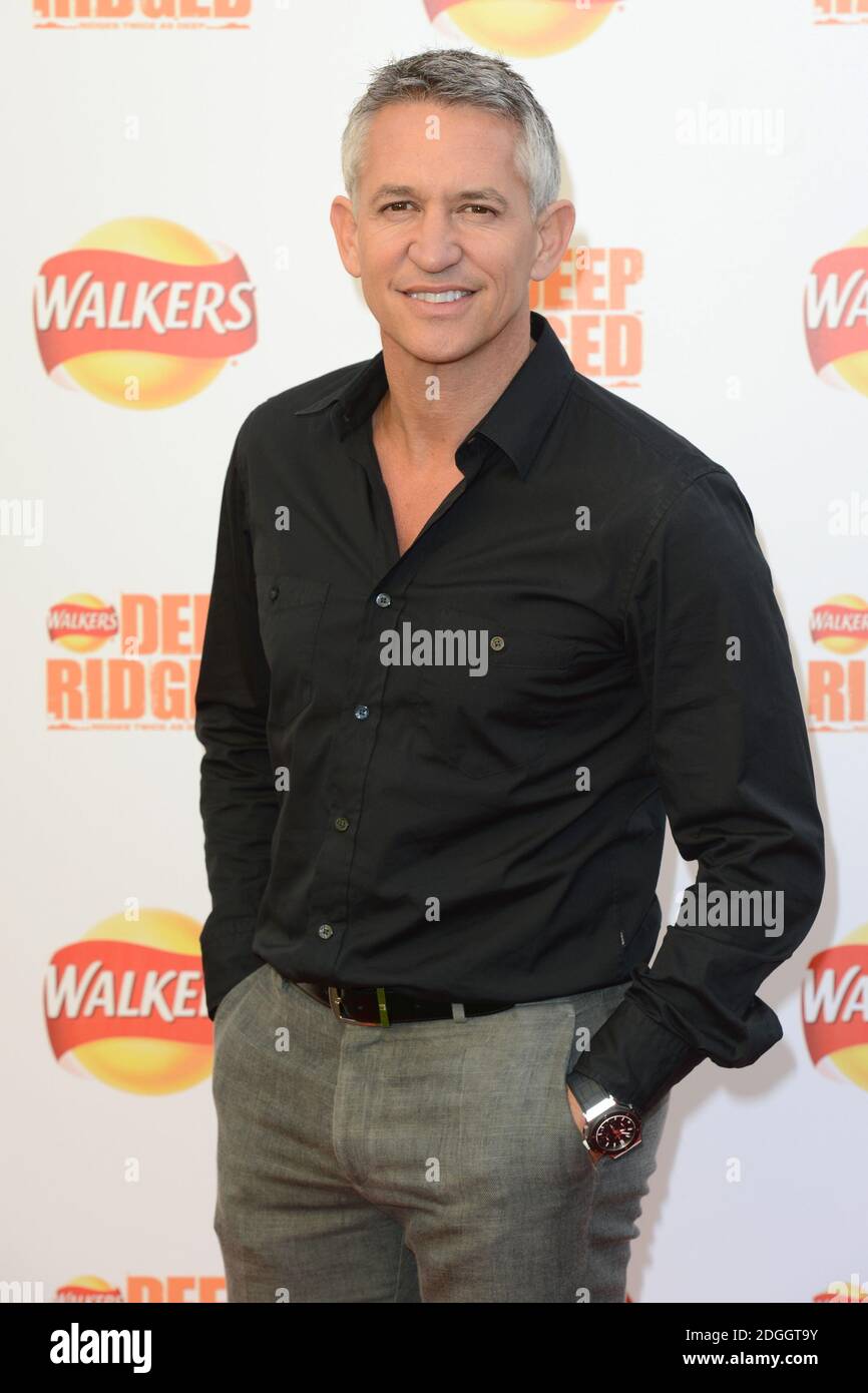 Gary Lineker at the Walkers Deep Ridged crisp at london's Old Truman ...