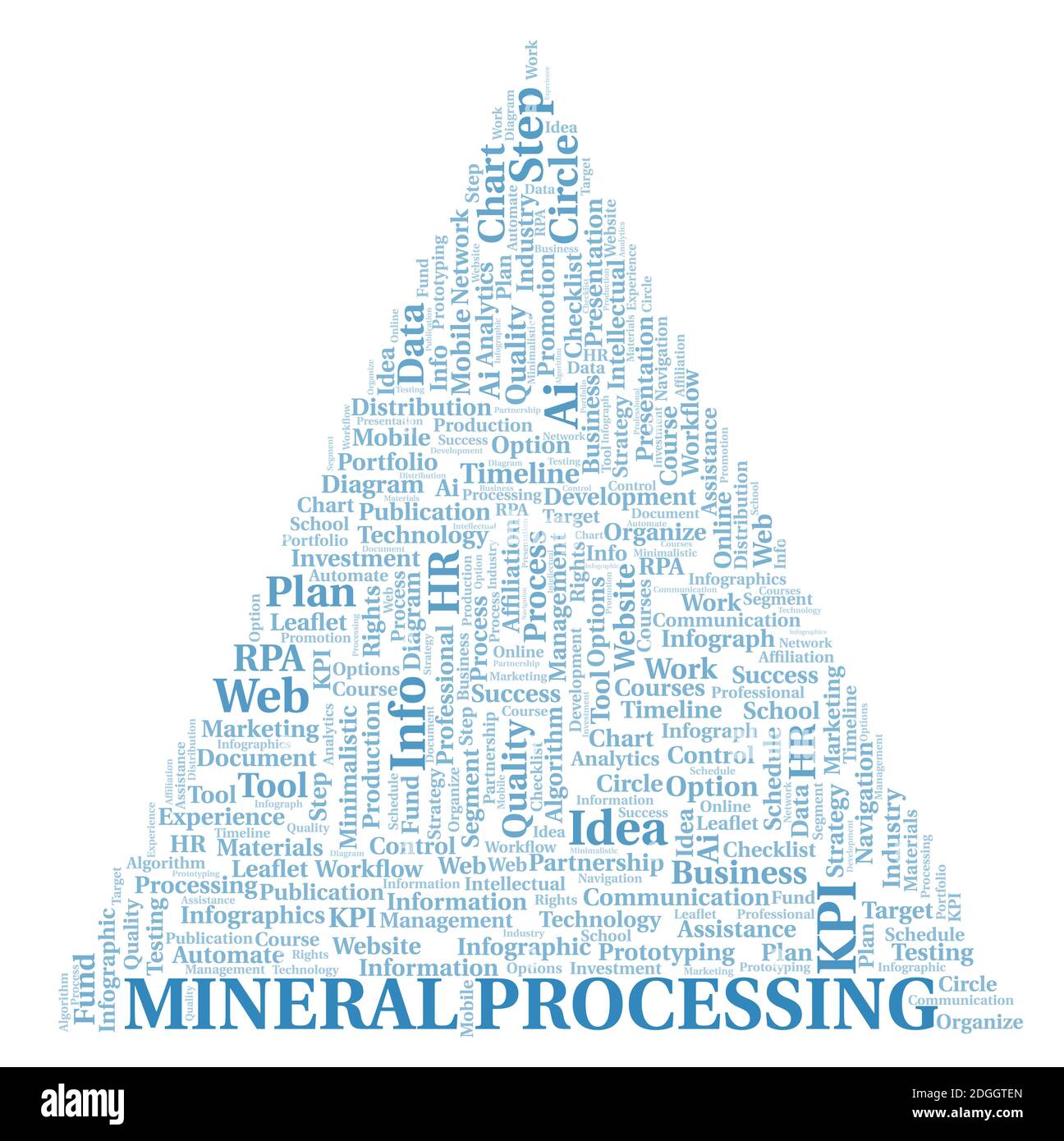 Mineral Processing typography word cloud create with text only Stock ...