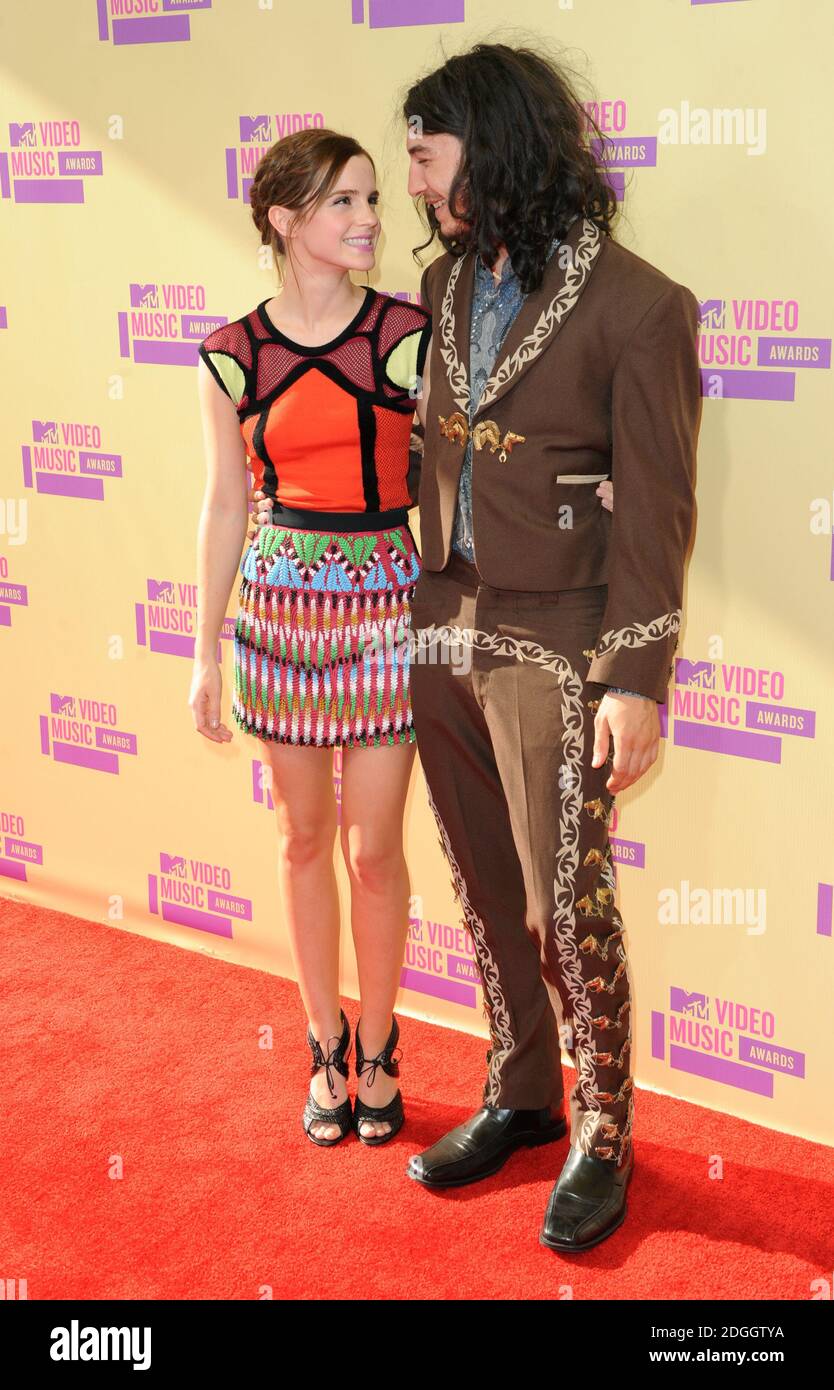 Emma Watson and Ezra Miller arriving at the MTV Video Music Awards, The ...