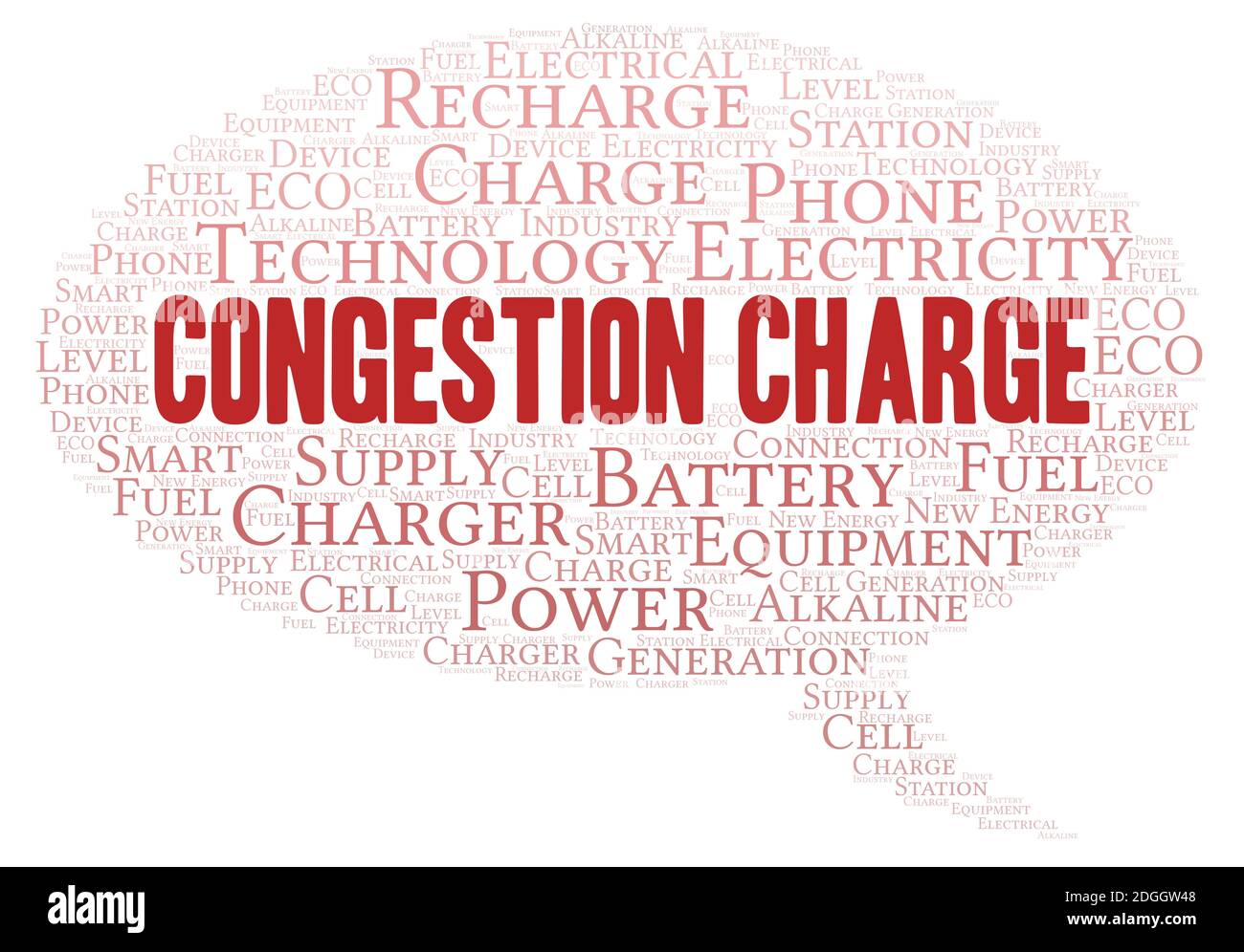 Congestion Charge typography word cloud create with text only Stock ...