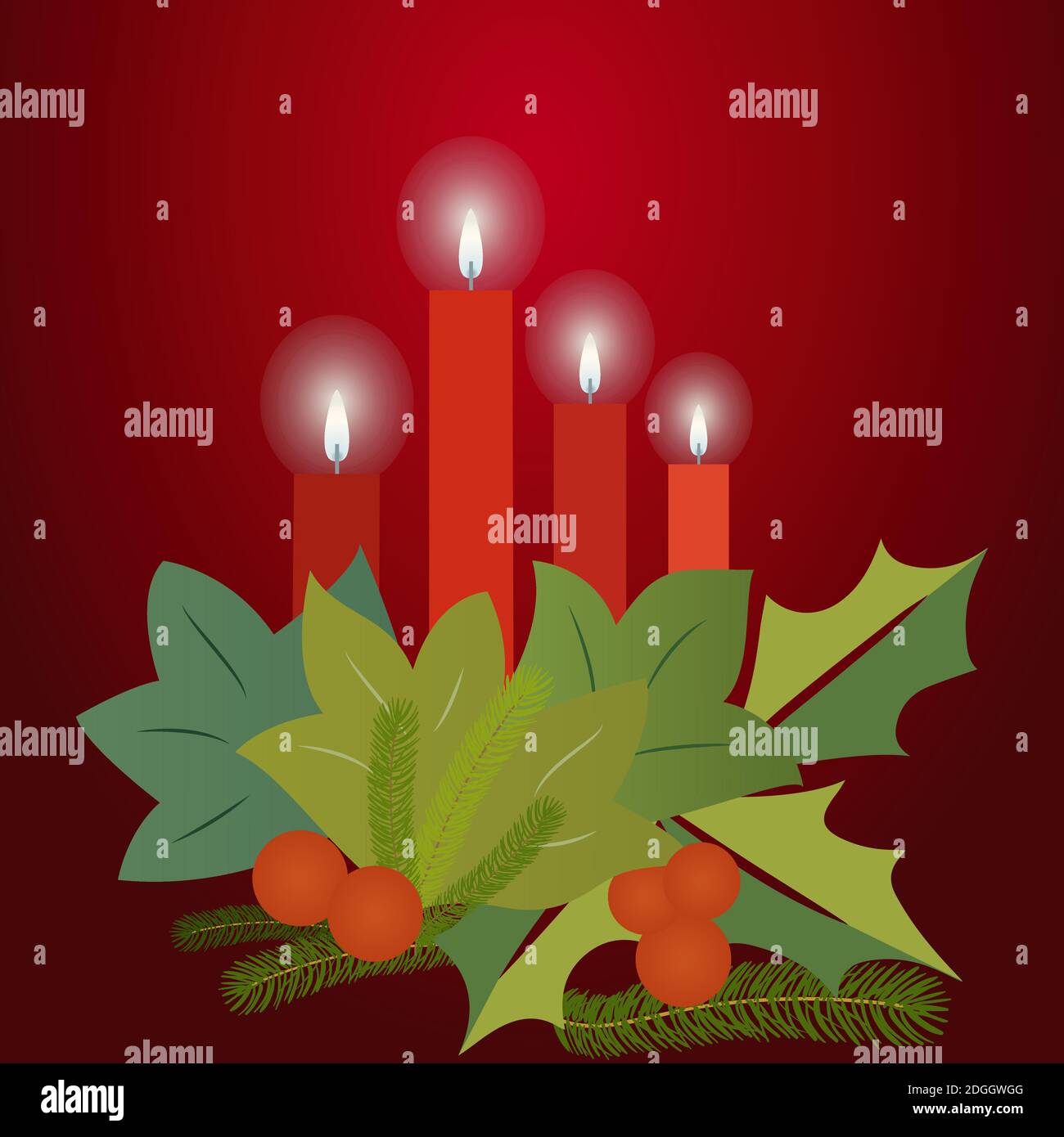 Natural advent decoration Stock Vector Images - Alamy