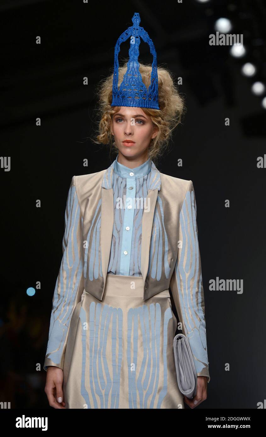 A Model at the Bora Aksu Catwalk Show, part of London Fashion Week SS13 ...