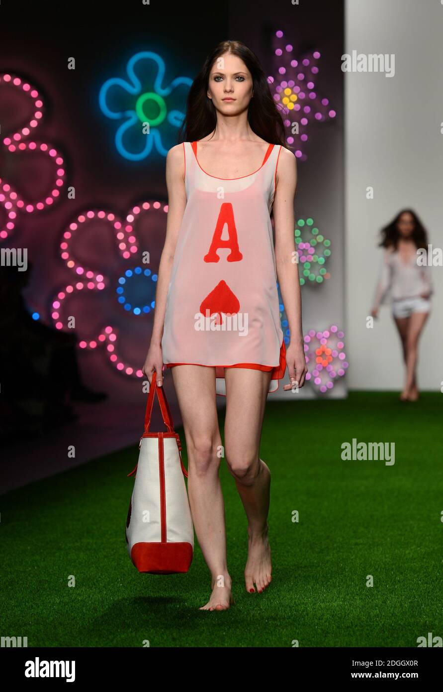 A model at the Jasper Conran Catwalk Show, the Courtyard Show Space ...