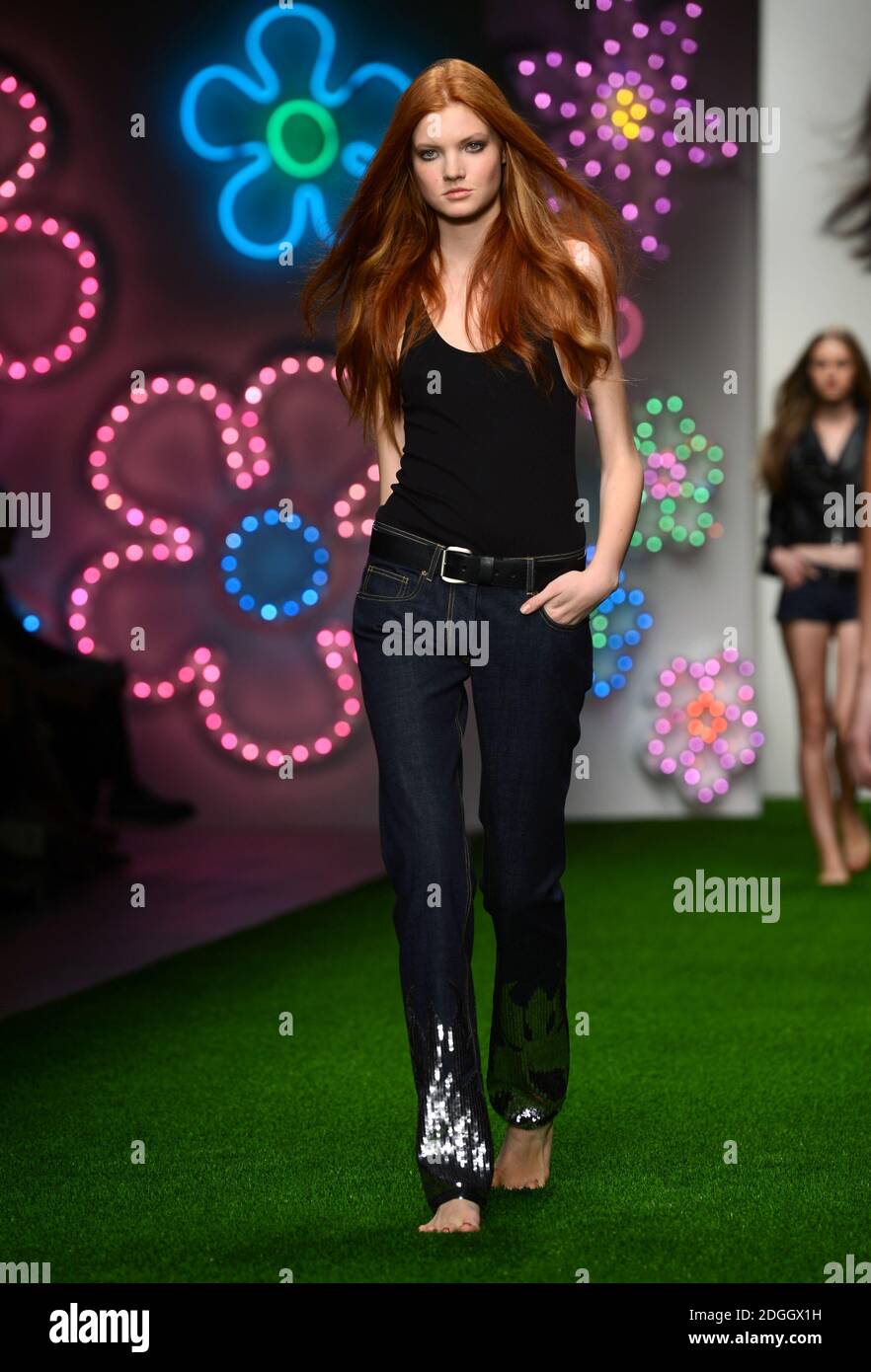 A model at the Jasper Conran Catwalk Show, the Courtyard Show Space ...
