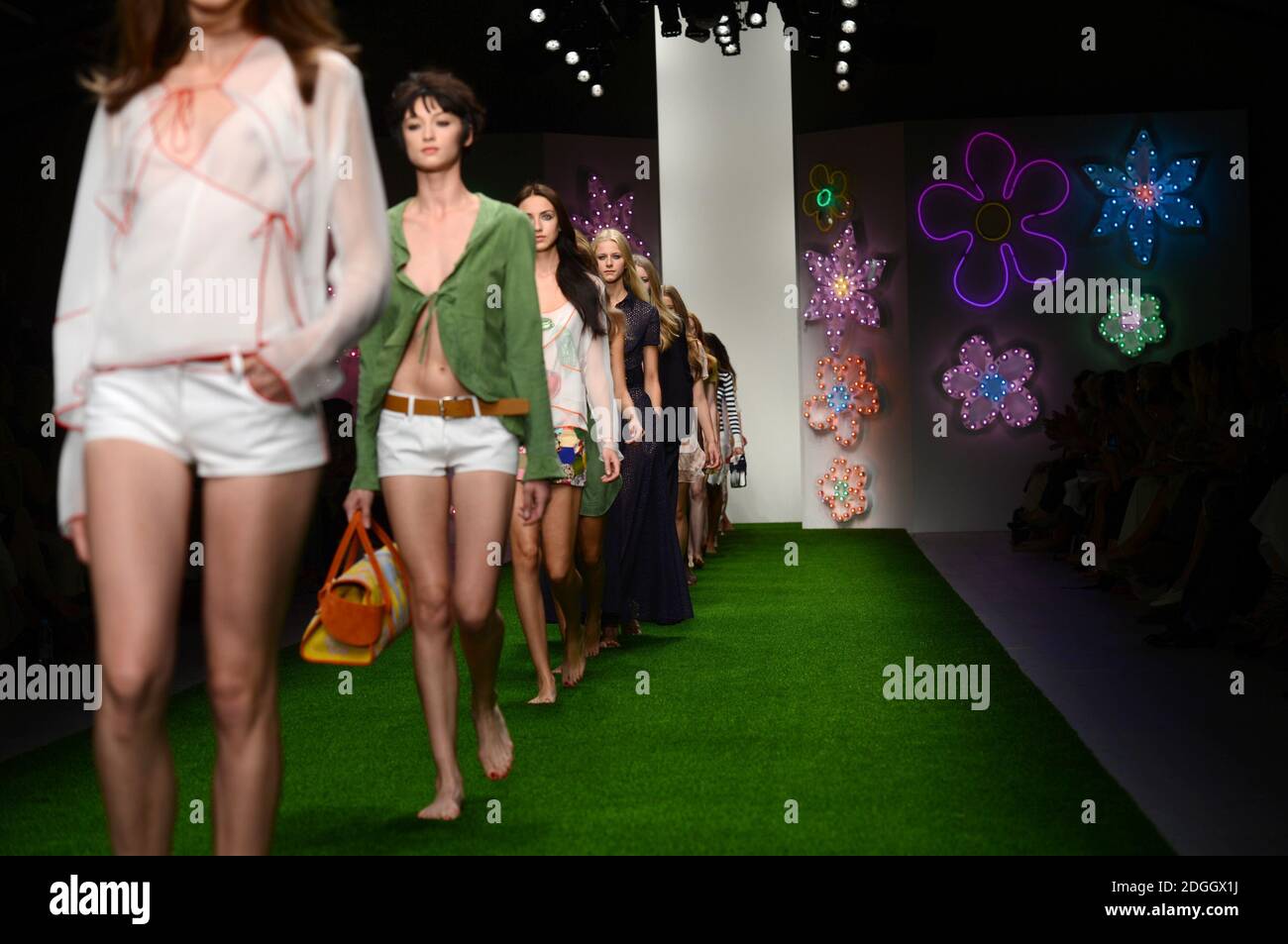 A model at the Jasper Conran Catwalk Show, the Courtyard Show Space ...
