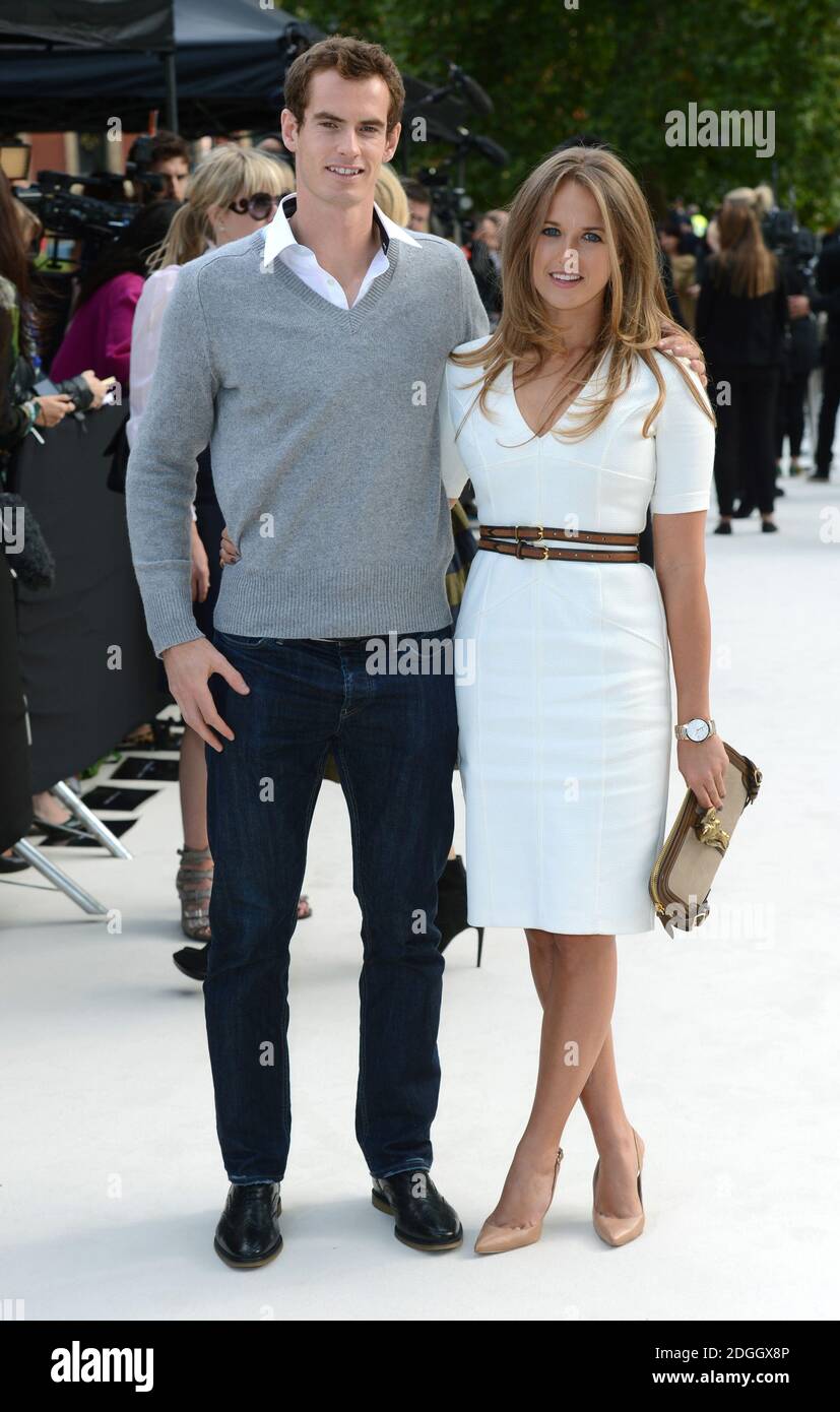 Andy Murray and girlfriend Kim Sears at the Burberry Prorsum Catwalk ...