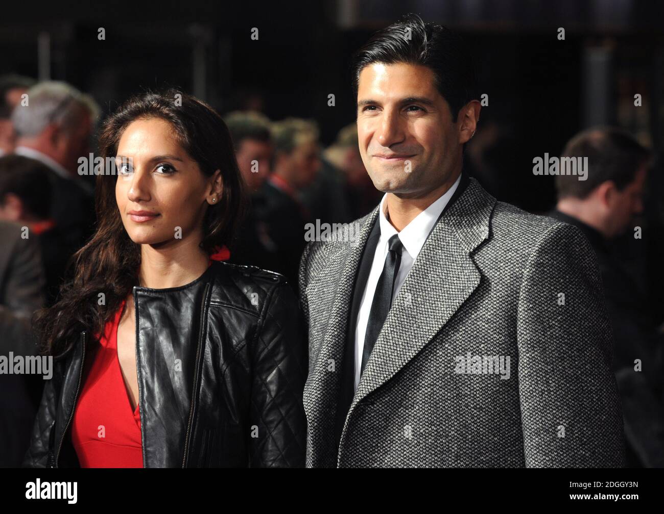 Kayvan Novak and sister arriving at the Frankenweenie Gala Screening ...