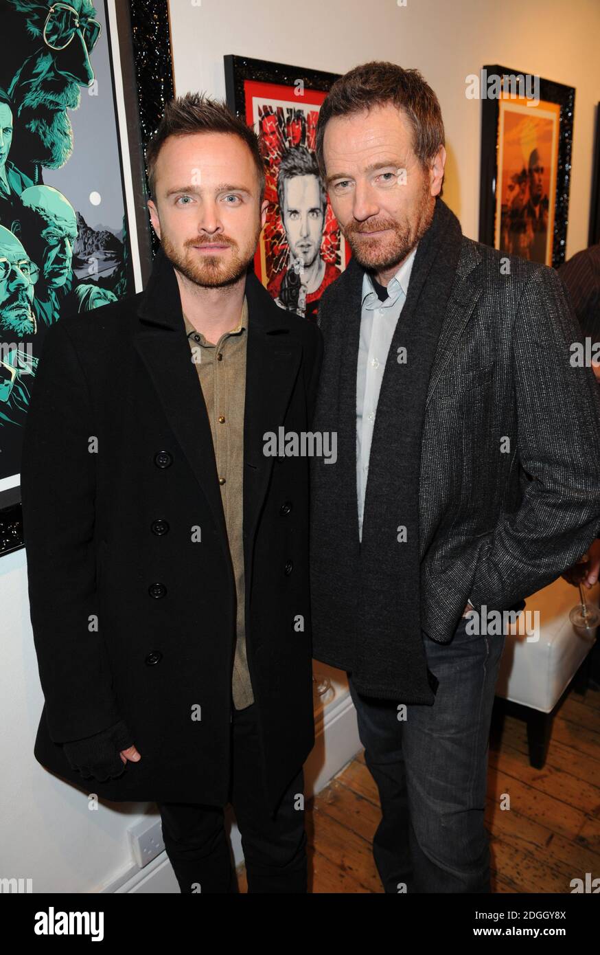 Aaron Paul and Bryan Cranston attend The Breaking Bad Art Project in ...