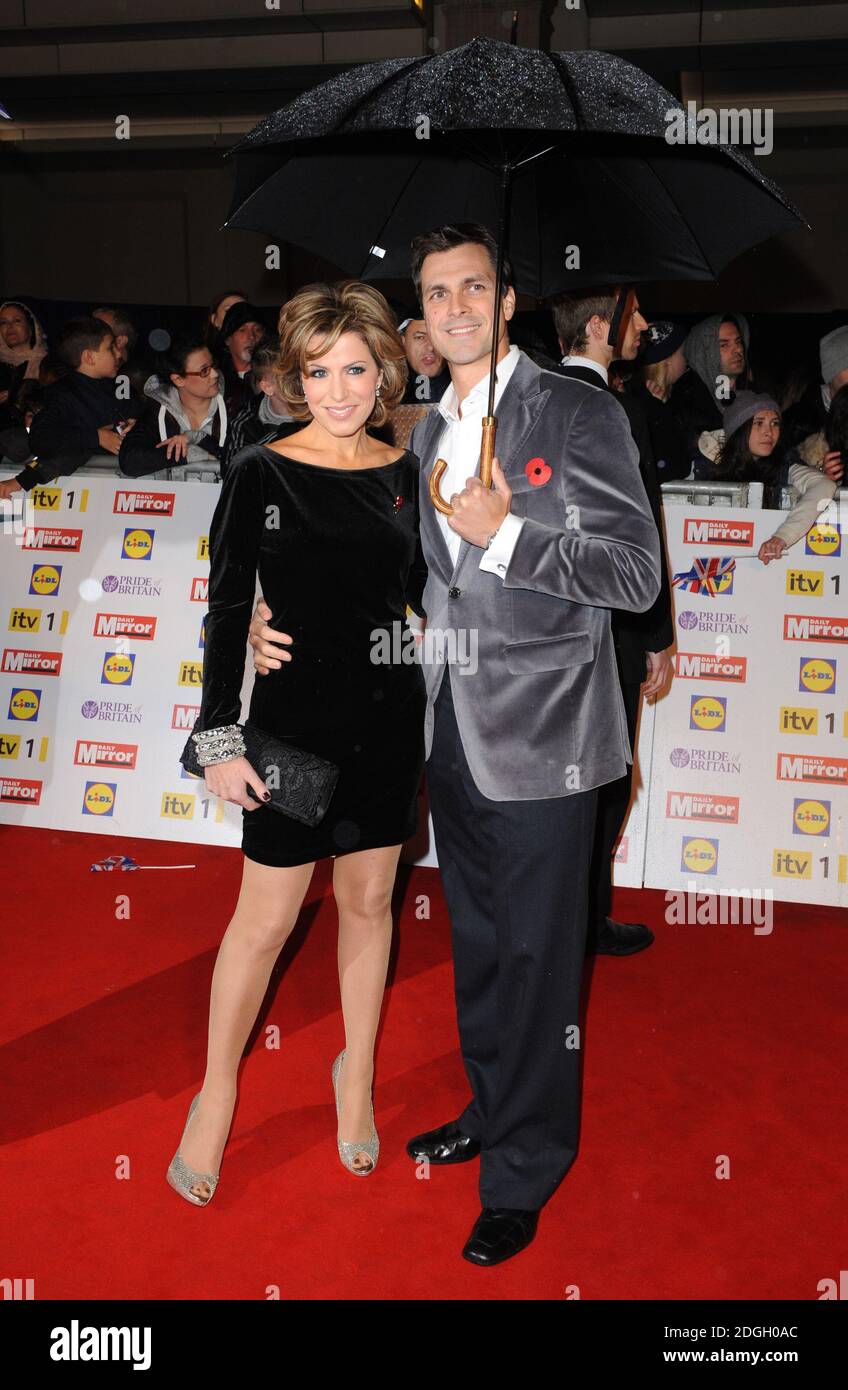 Natasha Kaplinsky and husband arriving at The Pride of Britain Awards ...