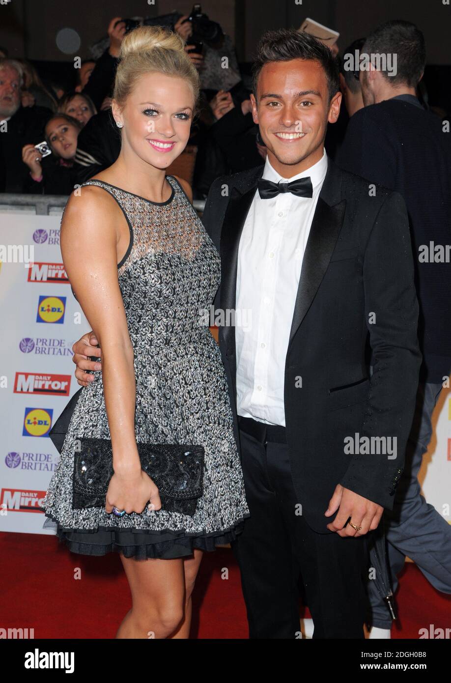 Tom Daley and Tonia Couch arriving at The Pride of Britain Awards 2012 ...