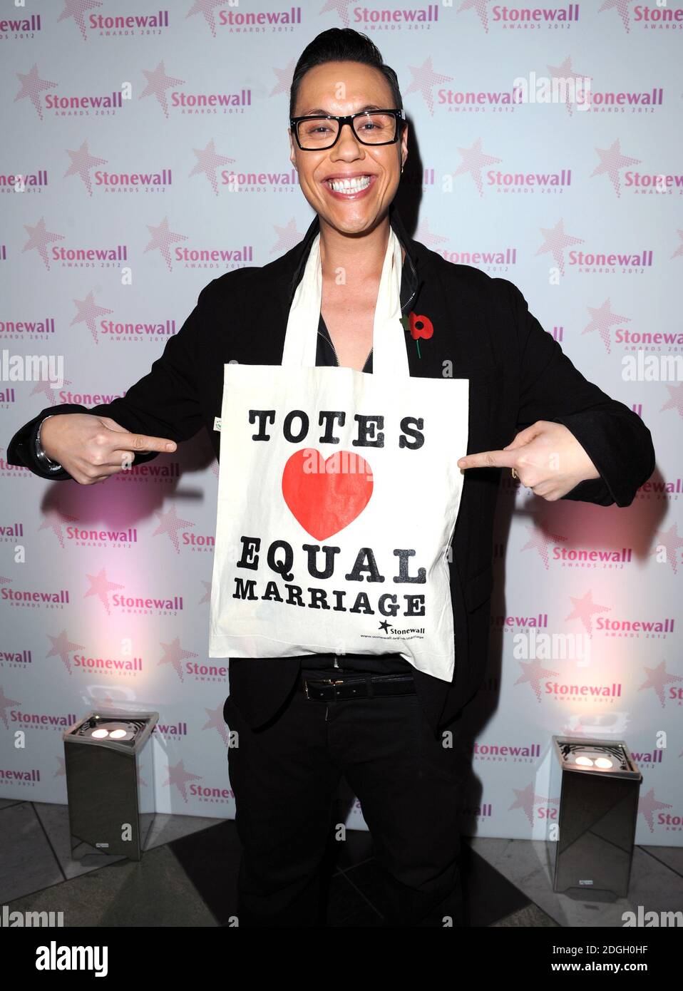 Gok Wan arriving at The Stonewall Awards 2012, the Victoria and Albert ...