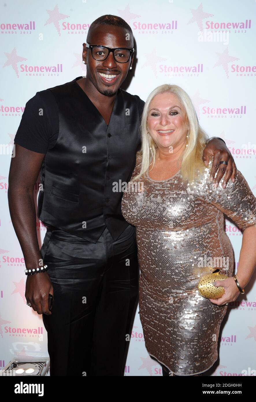 Vanessa Feltz and Ben Ofoedu arriving at The Stonewall Awards 2012, the ...
