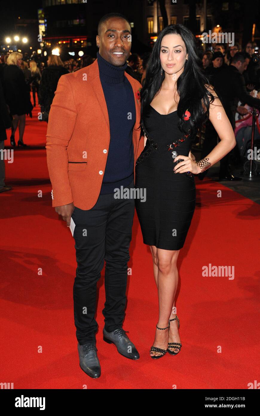 Simon Webbe and girlfriend arriving on the red carpet at the world ...