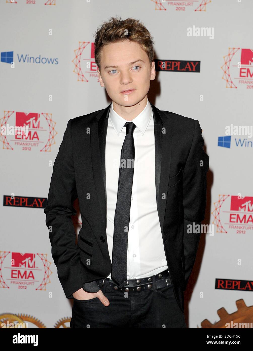 Conor Maynard arriving for the 2012 MTV Europe Music Awards at the ...