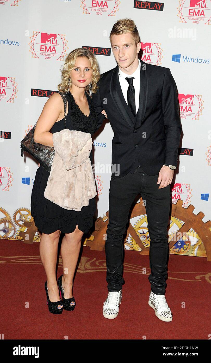 German football player Marco Reus and Caroline arriving for the 2012 ...