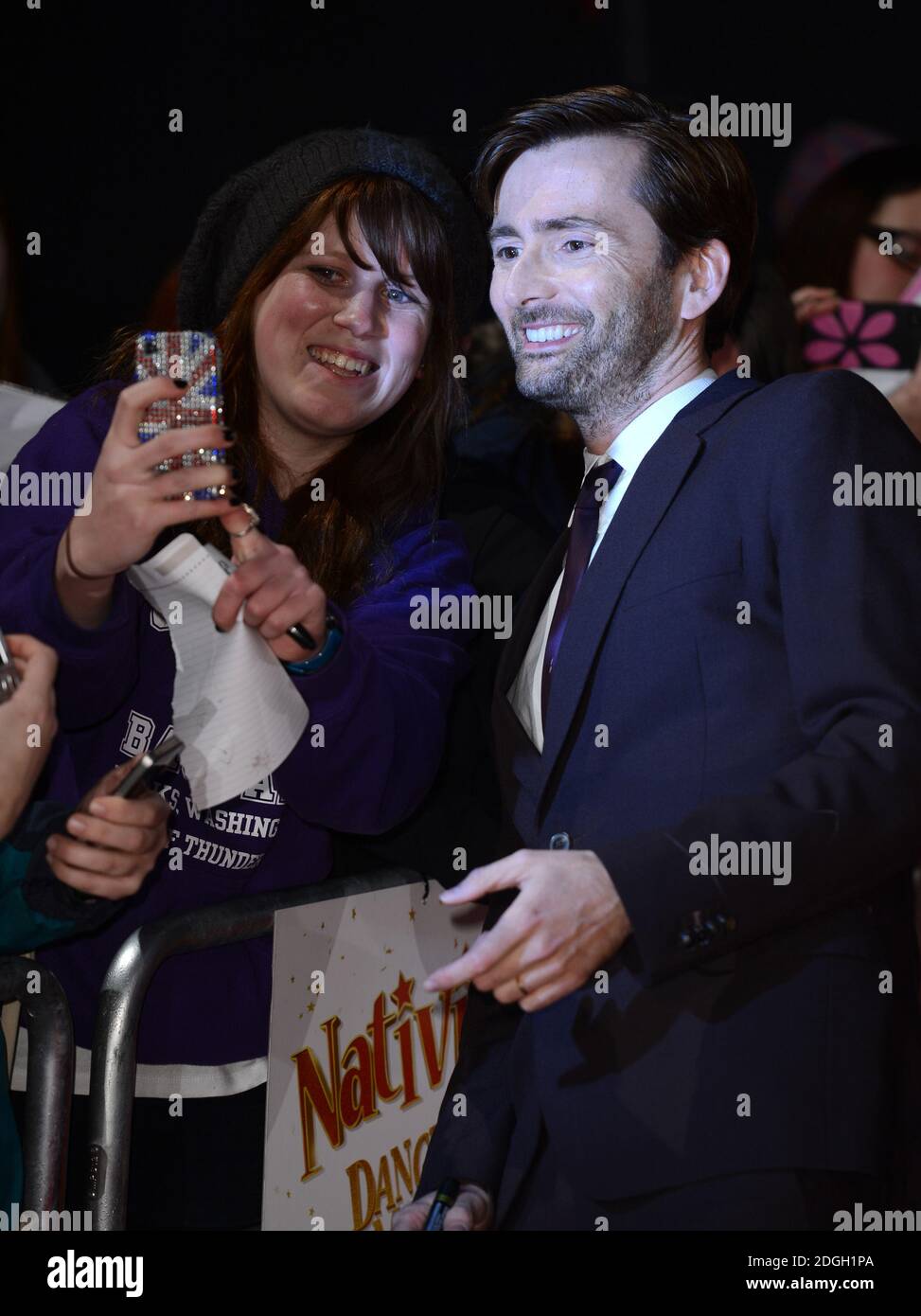 David Tennant arriving at the premiere of Nativity 2, Empire Cinema ...