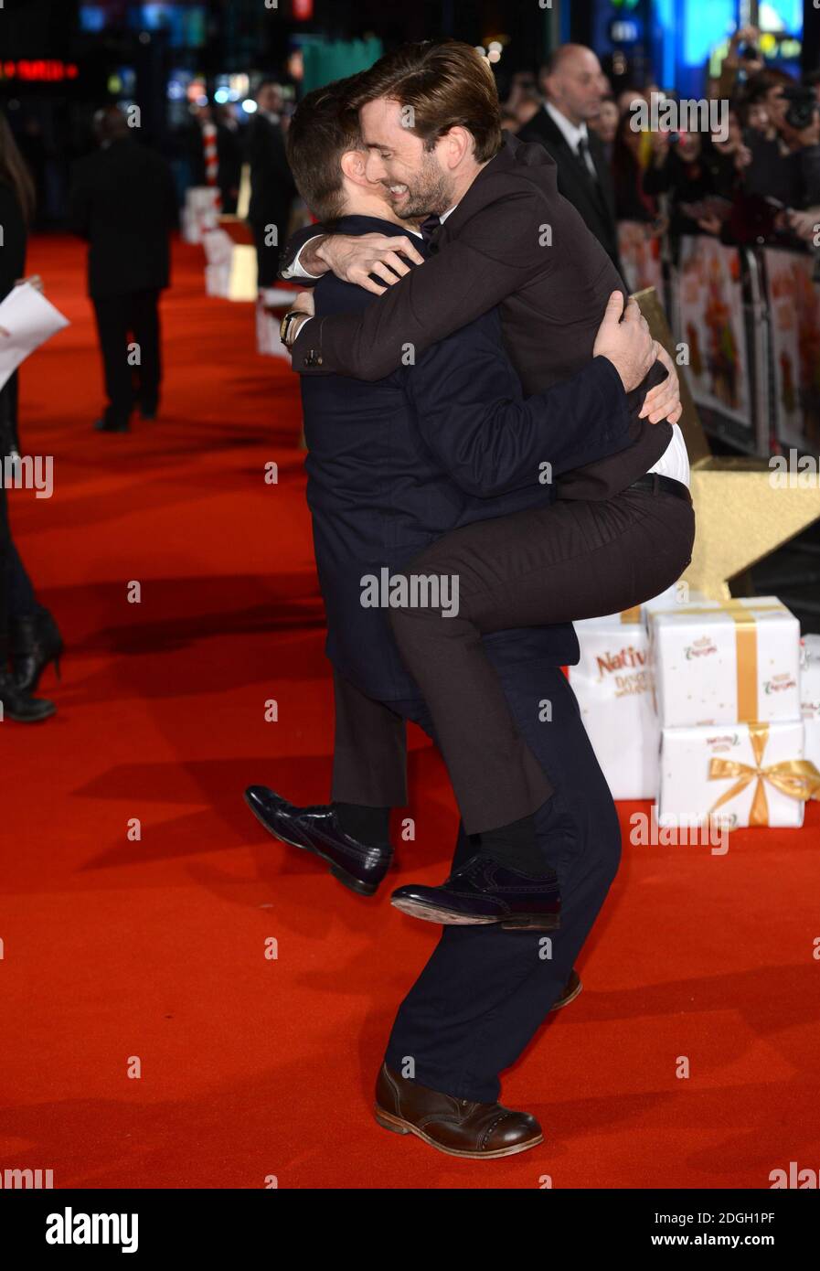 David Tennant and Marc Wootton arriving at the premiere of Nativity 2 ...