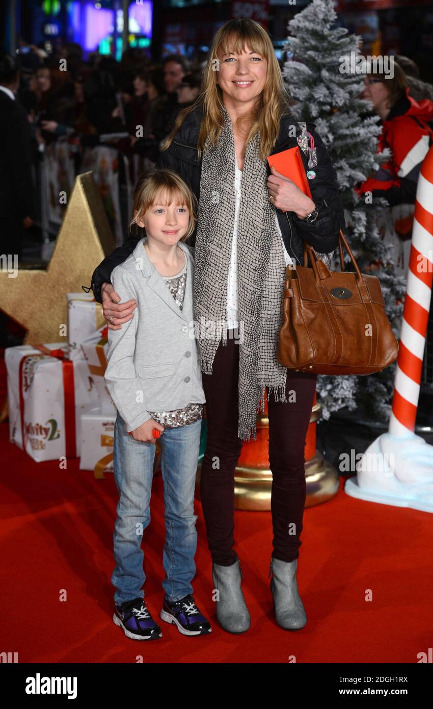 Sara Cox and daughter arriving at the premiere of Nativity 2, Empire ...