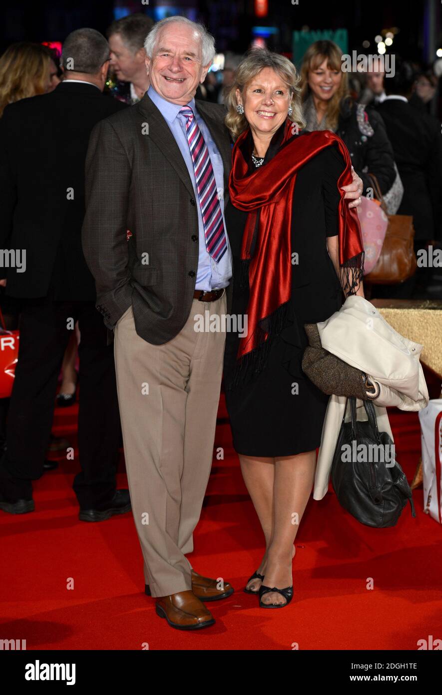 Johnny Ball and wife arriving at the premiere of Nativity 2, Empire ...