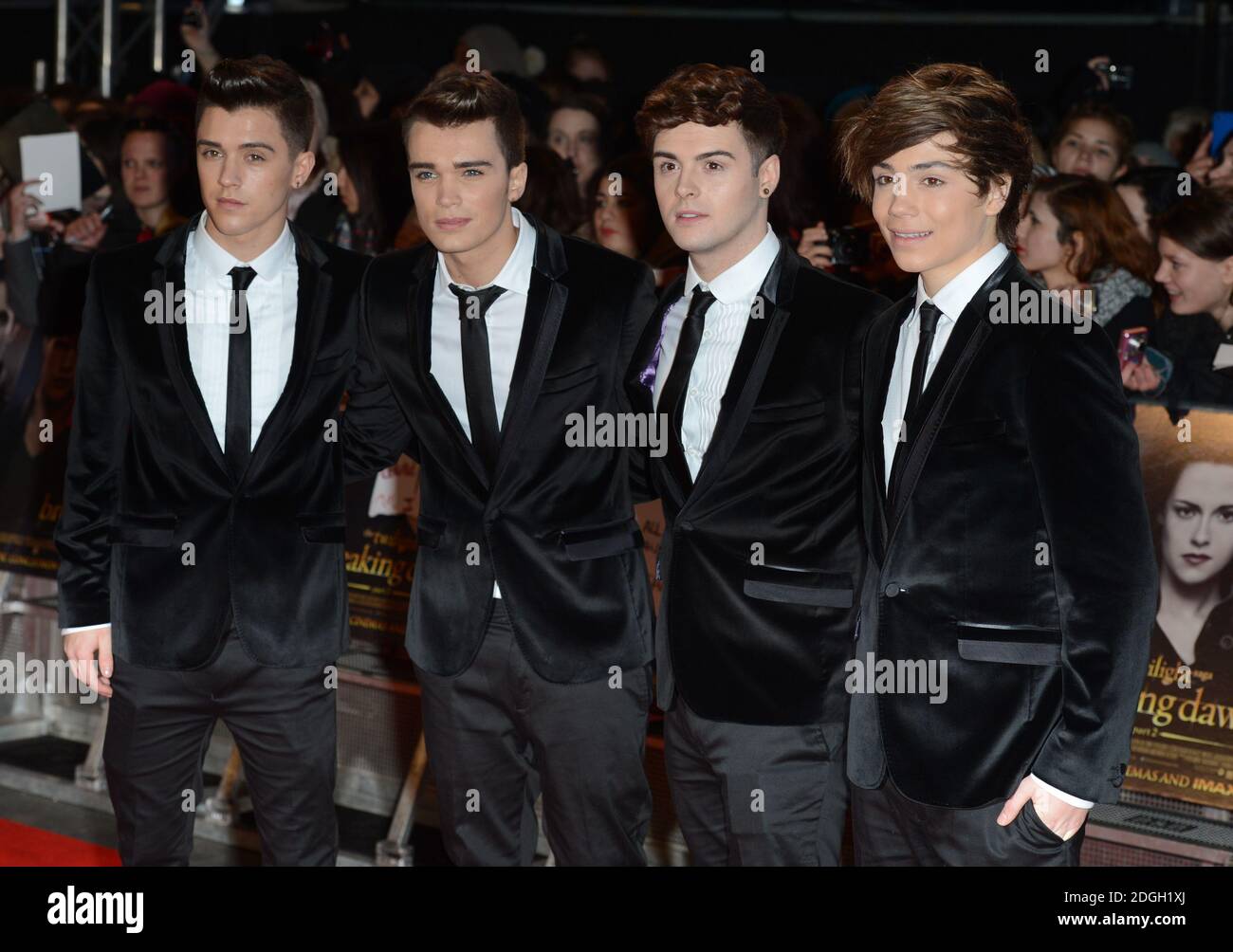 Jamie Hamblett, Josh Cuthbert, Jaymi Hensley and George Shelley of ...