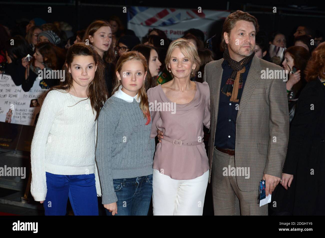 Lisa Maxwell and family arriving at the UK Premiere of The Twilight ...