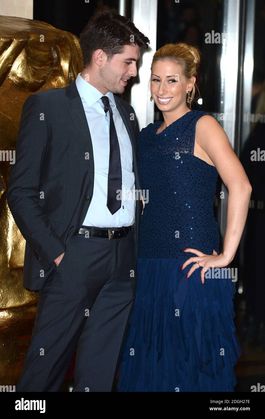 Stacey Soloman and boyfriend arriving at the Children's BAFTA's 2012 ...