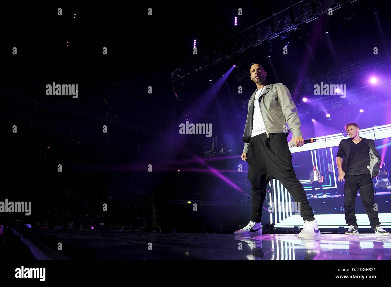 Marvin Humes of JLS on stage during the 2012 Capital FM Jingle Bell ...