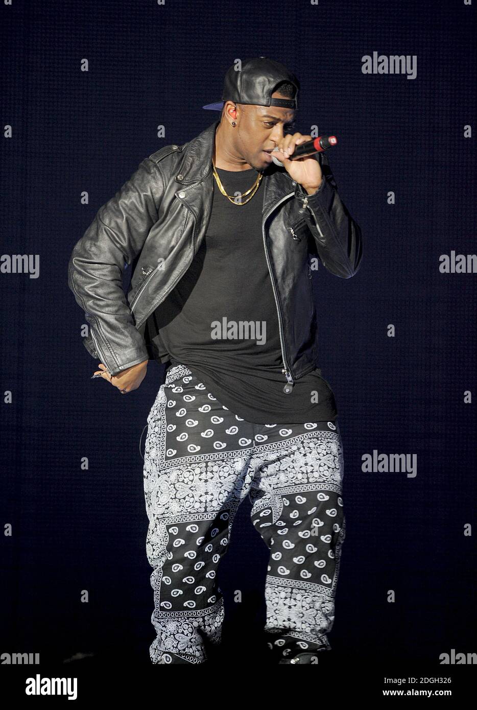 Oritse Williams of JLS on stage during the 2012 Capital FM Jingle Bell ...