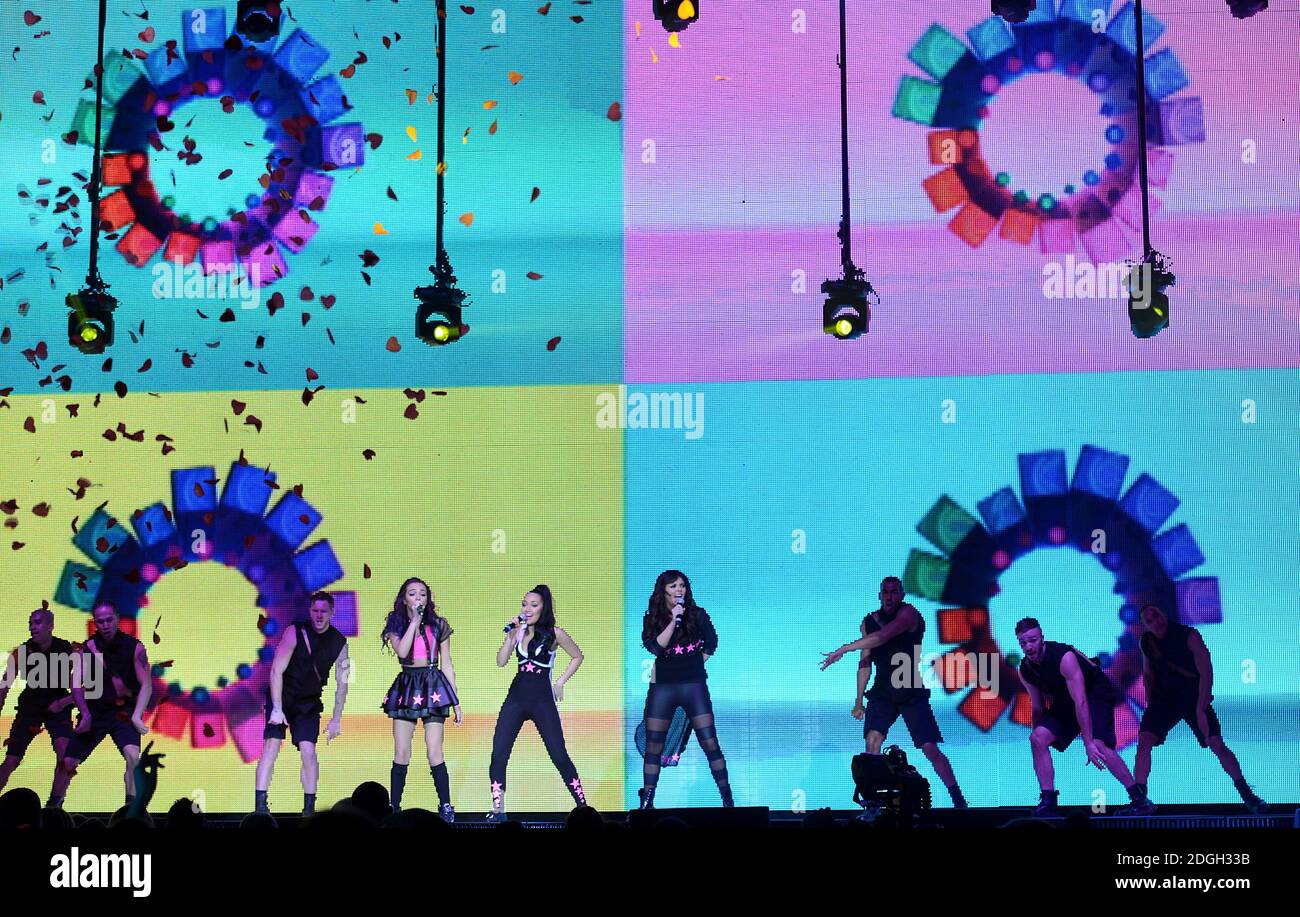Little Mix on stage during the 2012 Capital FM Jingle Bell Ball at the ...