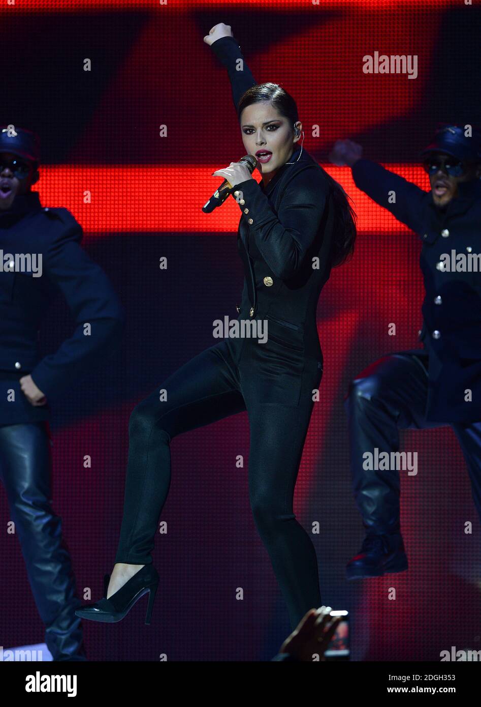 Cheryl Cole on stage during the 2012 Capital FM Jingle Bell Ball at the ...