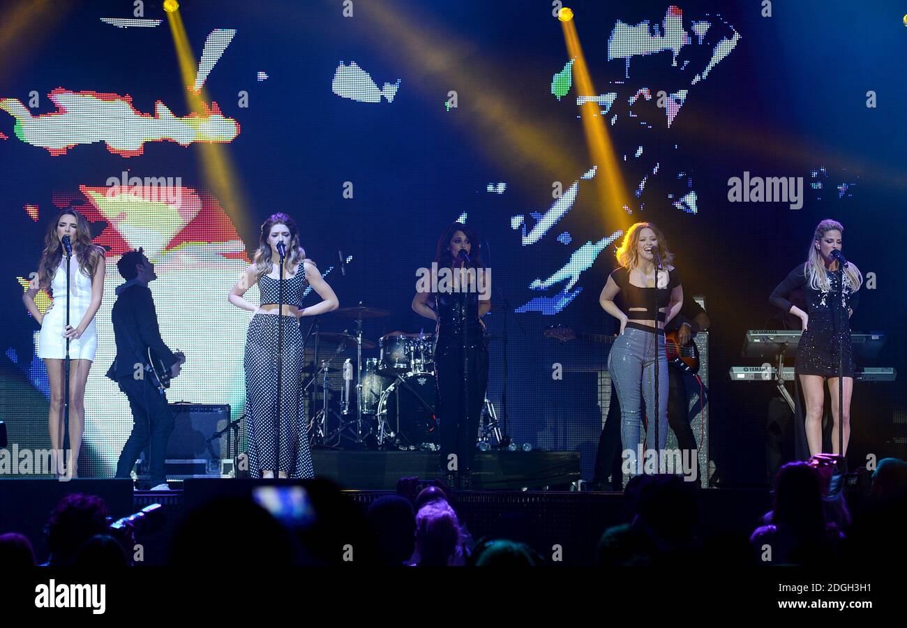 Girls Aloud on stage during the 2012 Capital FM Jingle Bell Ball at the ...