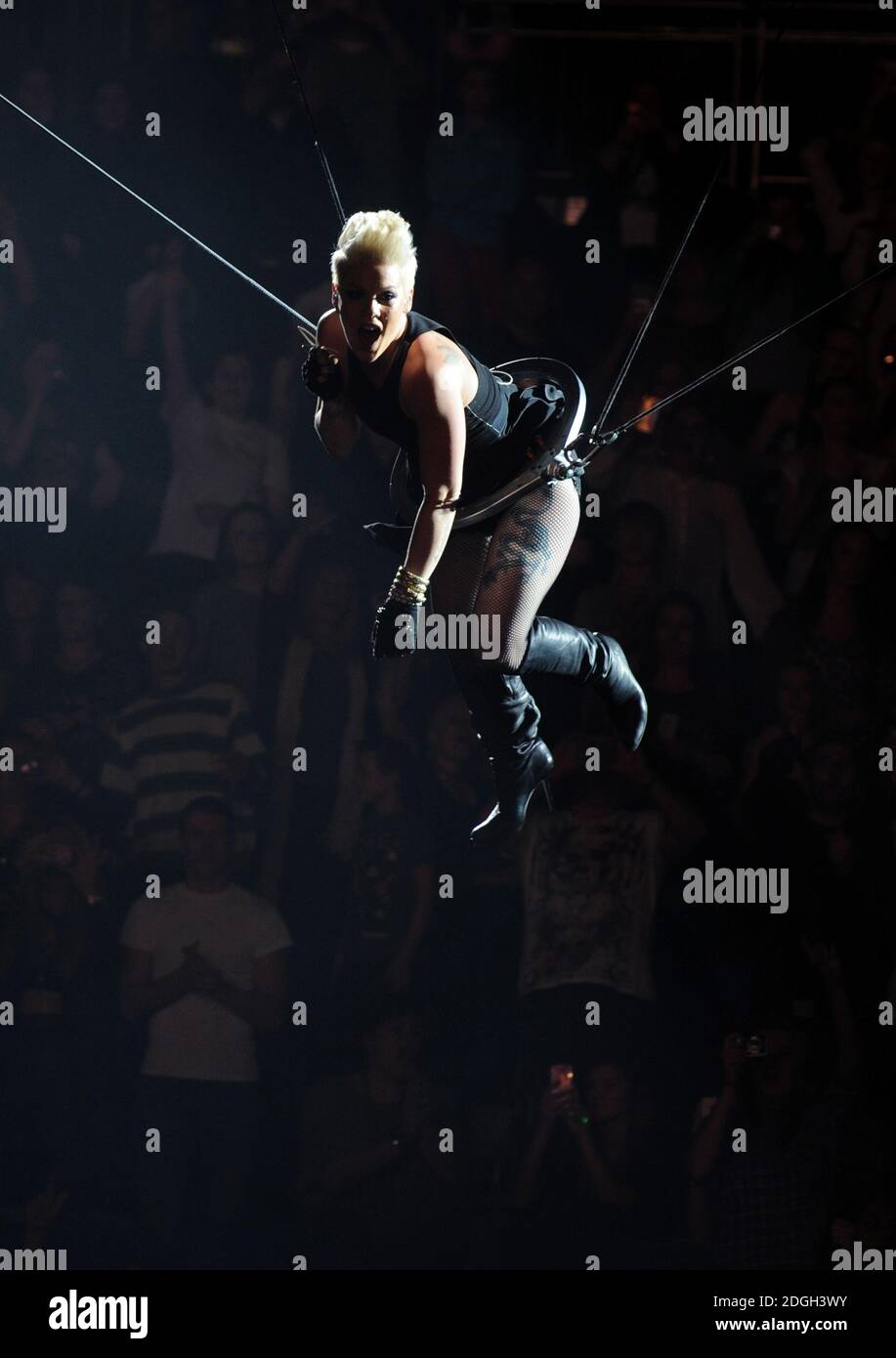 Pink on stage during the 2012 Capital FM Jingle Bell Ball at the O2 ...