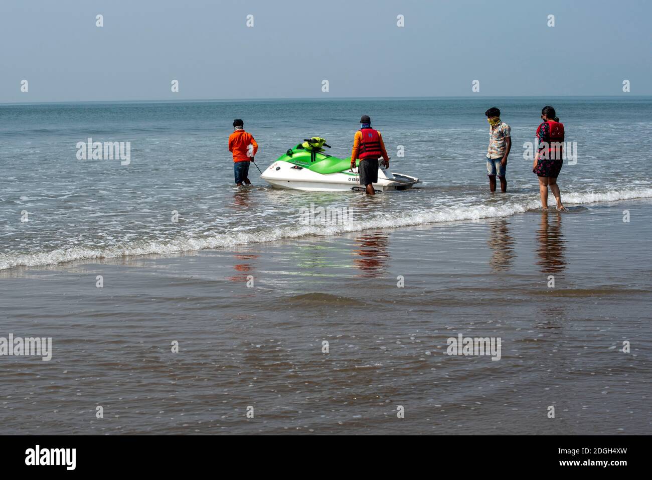 Goa,India -10 November 2020, People seen going for a jet ski ride on ...
