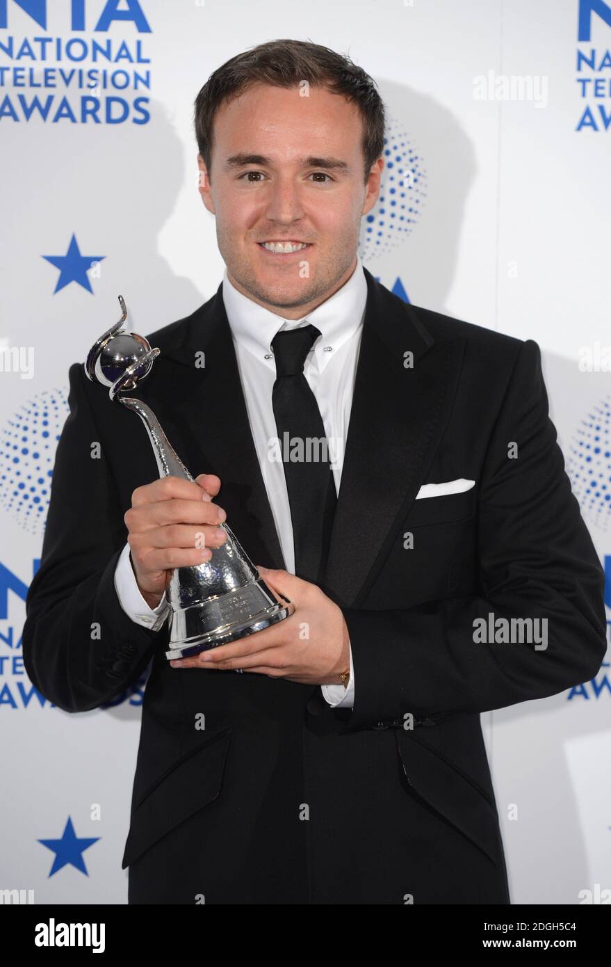 Alan Halsall backstage at The National Television Awards 2013, The O2 ...