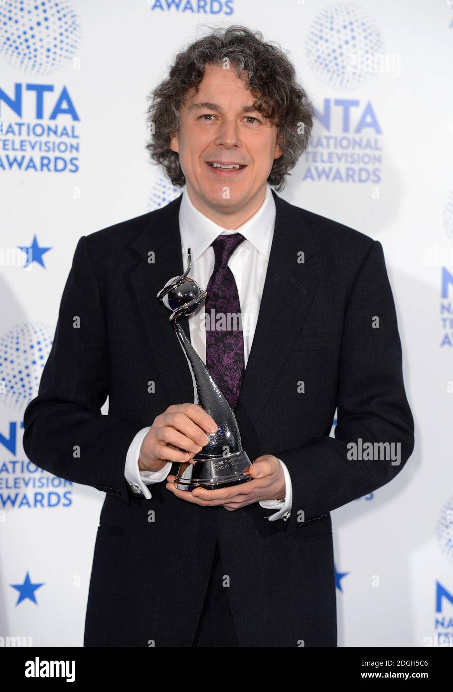 Alan Davies backstage at The National Television Awards 2013, The O2 ...