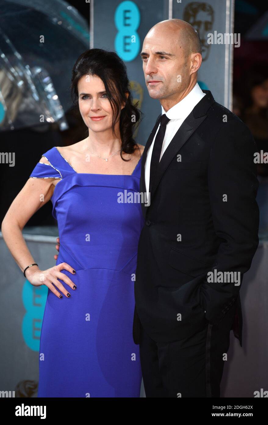 Mark Strong and wife arriving at The EE British Academy Film Awards ...