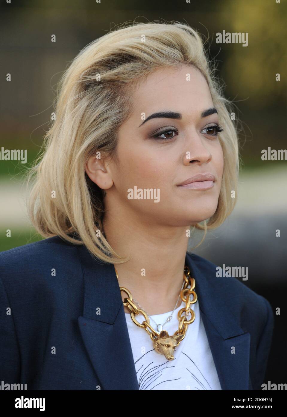 Rita Ora arriving at the Burberry Prorsum Catwalk Show, part of London ...