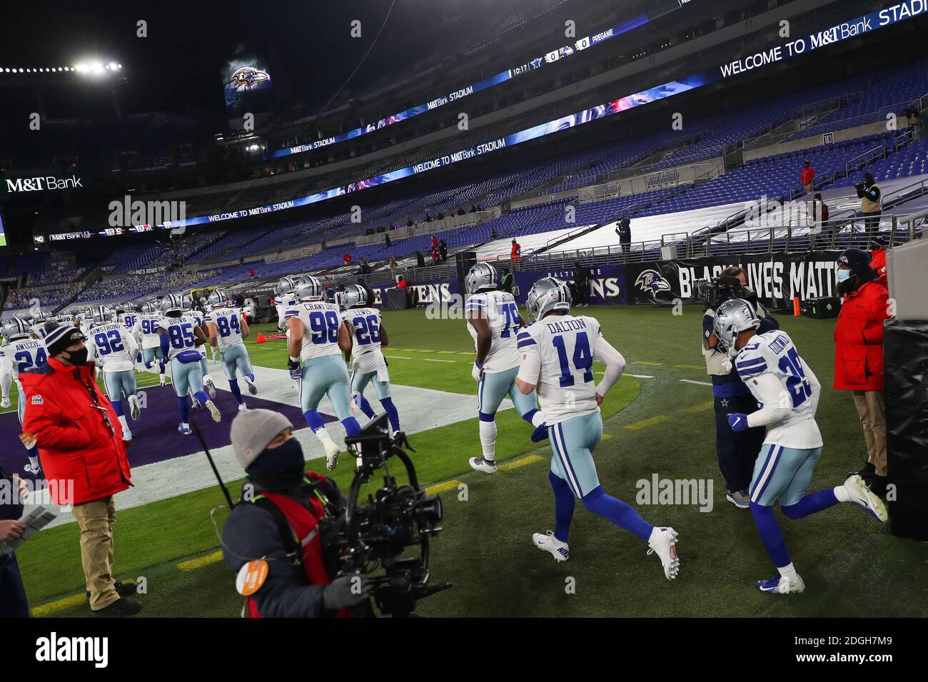 Baltimore, Maryland, USA. 08th Dec, 2020. Dallas Cowboys QB Andy Dalton ...