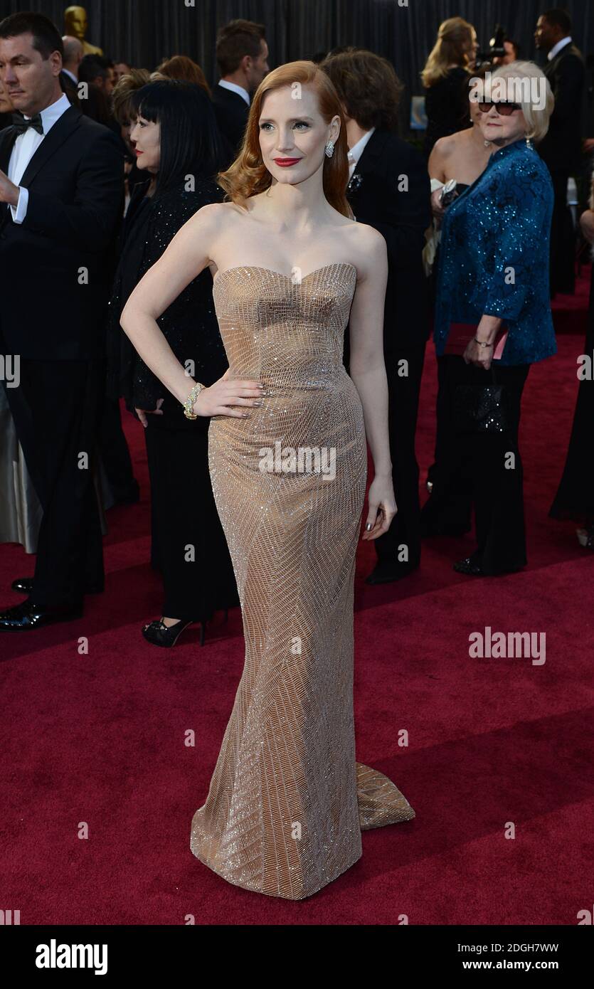 Jessica Chastain arriving for the 85th Academy Awards at the Dolby ...