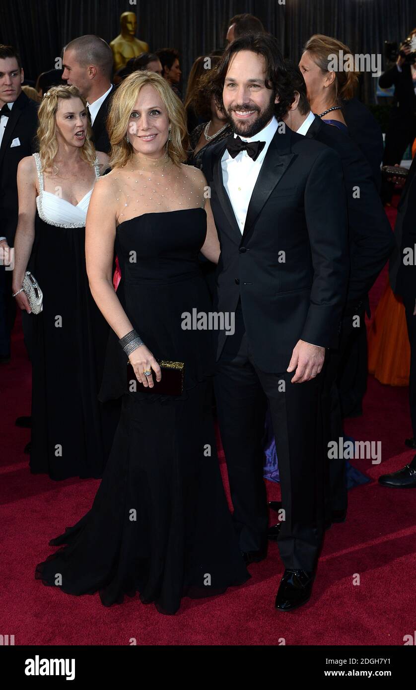 Paul Rudd and Julie Yaeger arriving for the 85th Academy Awards at the ...