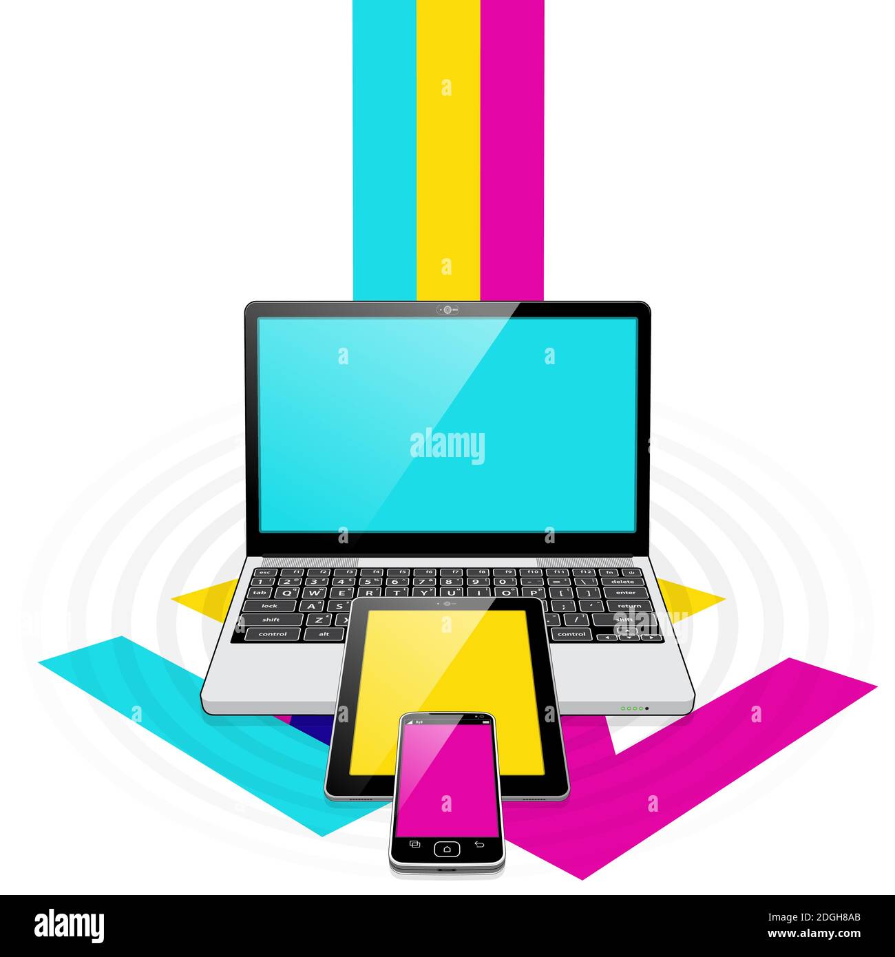 Downloading computer Stock Vector Images - Alamy