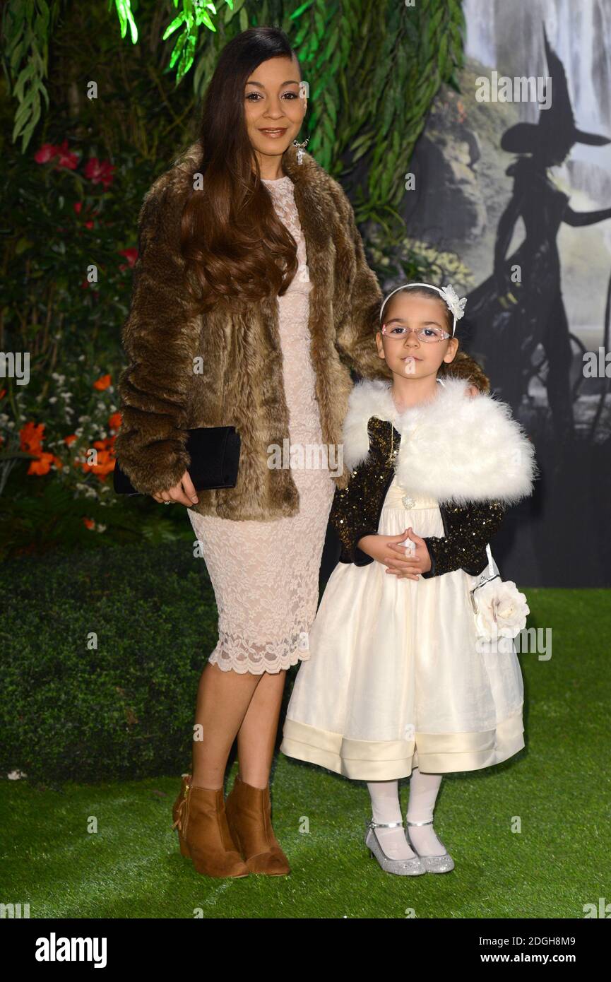 Jade Ellis and daughter arriving at the European Premiere of Oz The ...