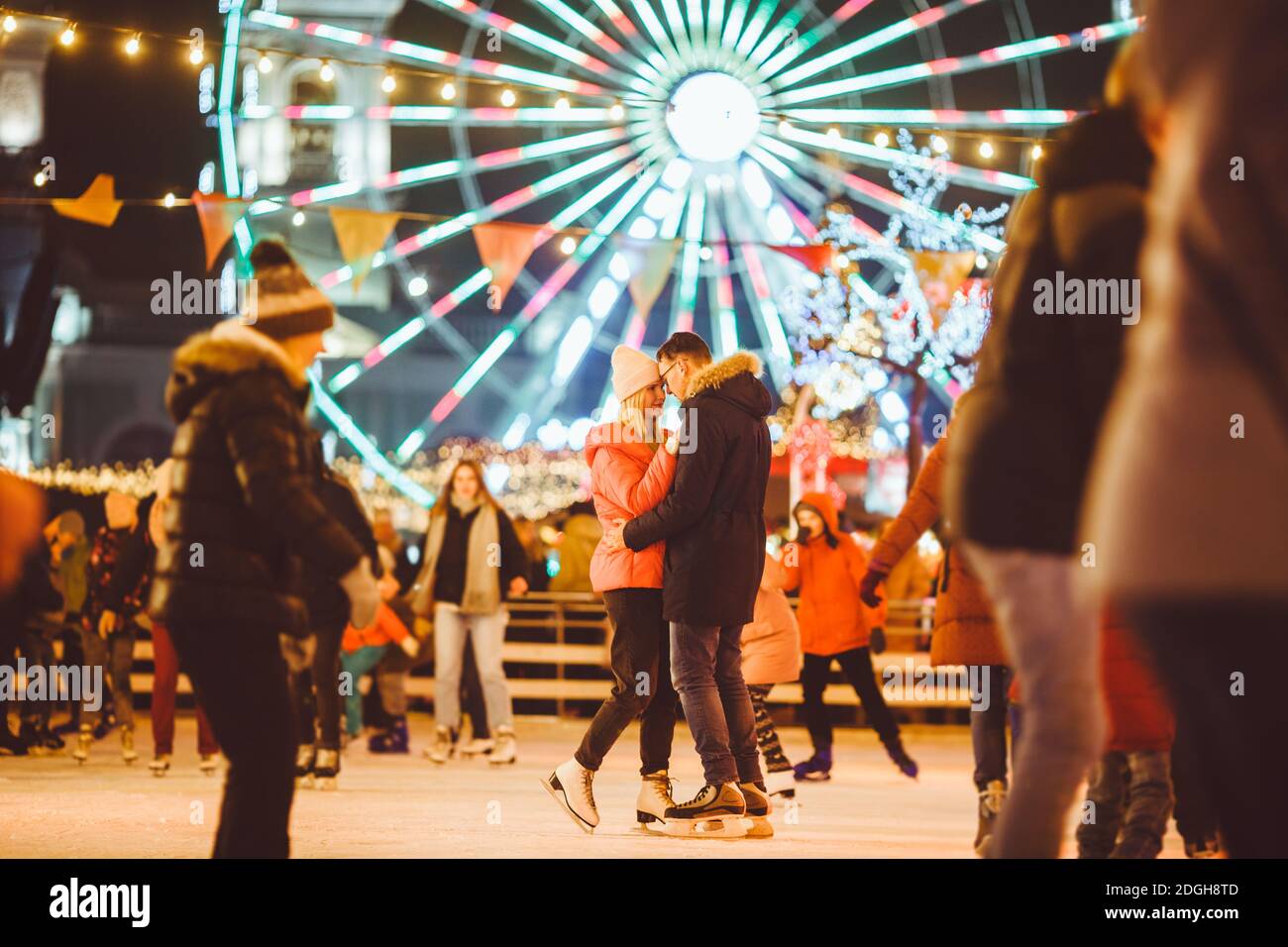 Couple in Love. Romantic Characters for Feast of Saint Valentine. True ...