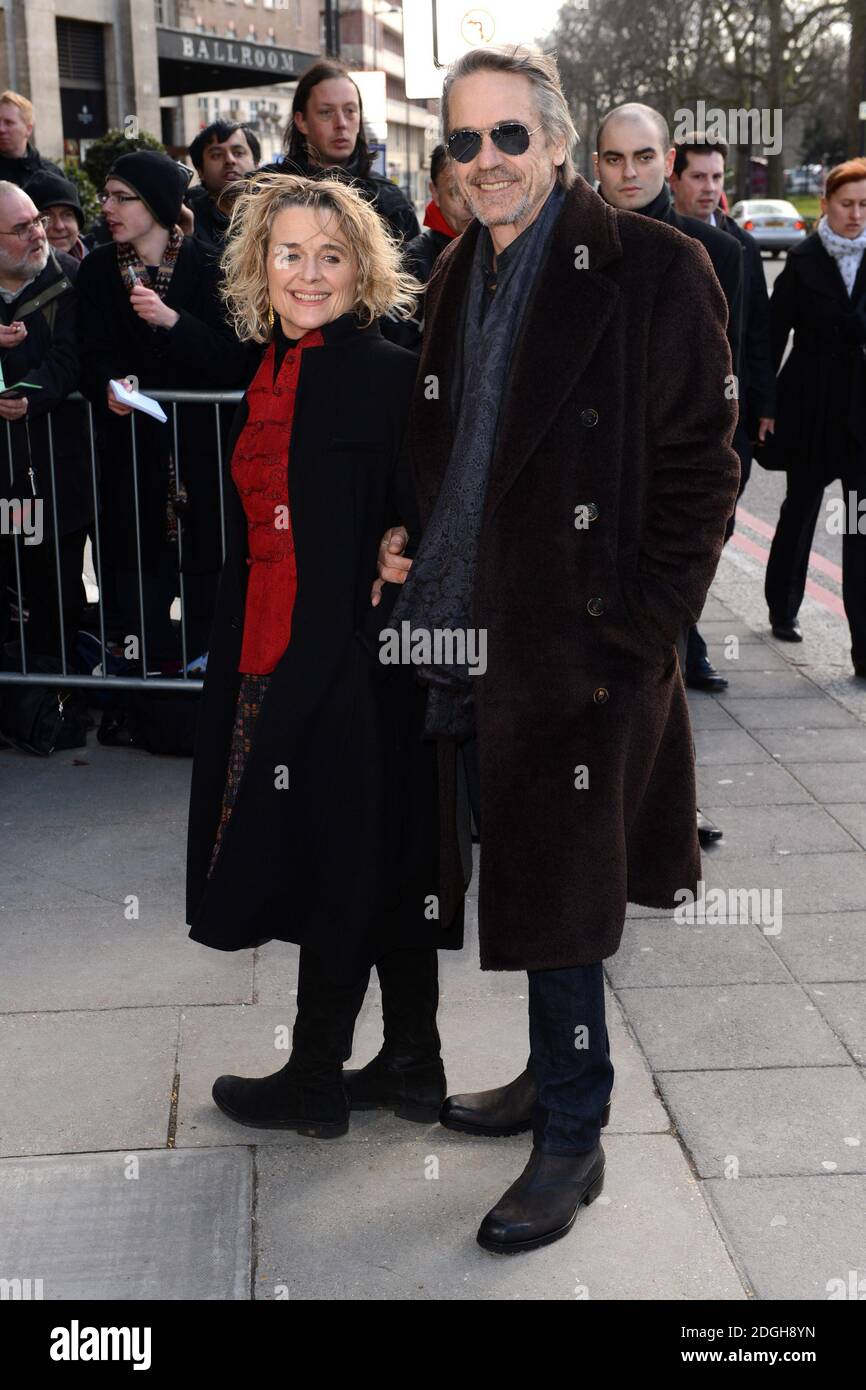 Jeremy Irons and Sinead Cusack arriving at the 2013 TRIC Awards, at ...