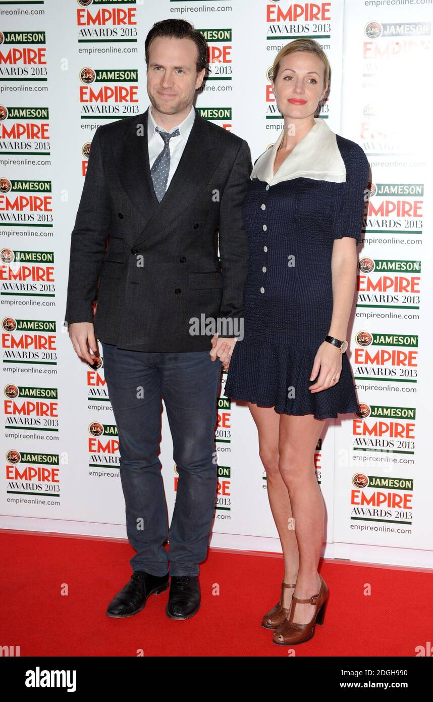 Rafe Spall and Elize Du Toit arriving at the Empire Film Awards at the ...