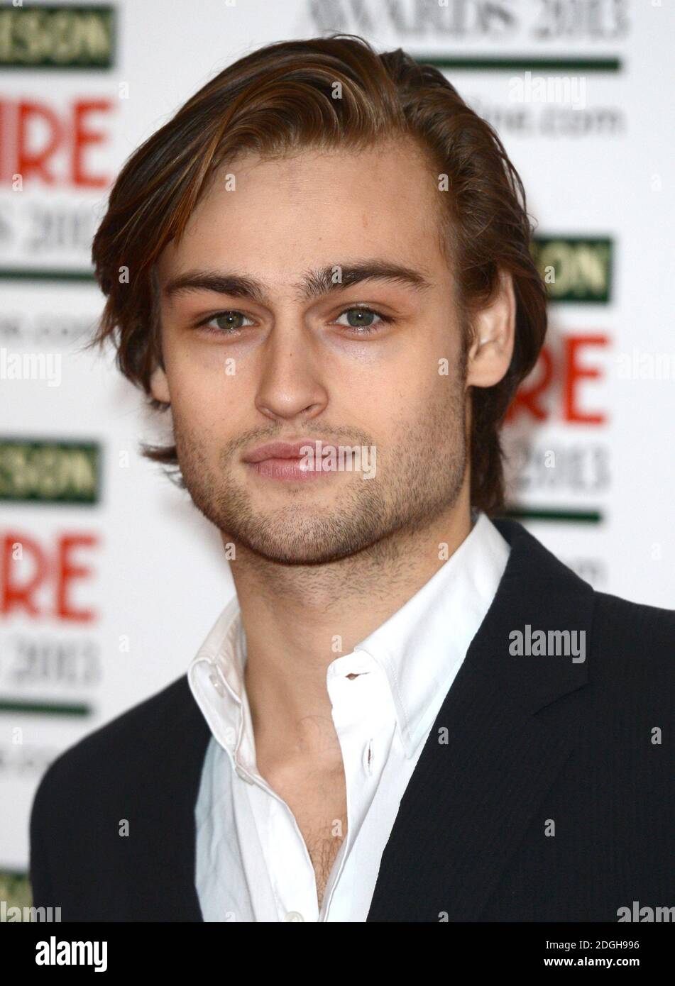 Douglas Booth arriving at the Empire Film Awards at the Grosvenor House Hotel in London Stock ...