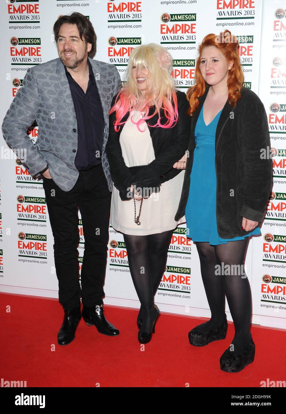 Jonathan Ross, Jane Goldman and daughter arriving at the Empire Film ...