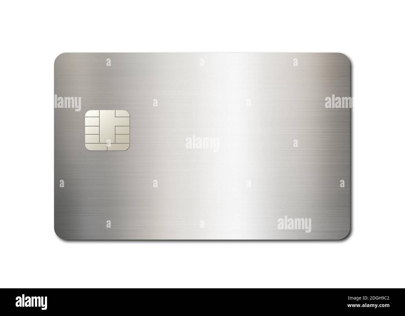 Silver credit card template isolated on a white background. 3D illustration Stock Photo - Alamy